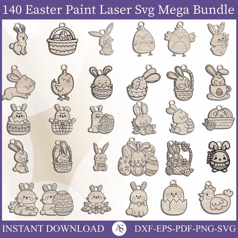 Easter Paint Set Laser Cut - Etsy UK