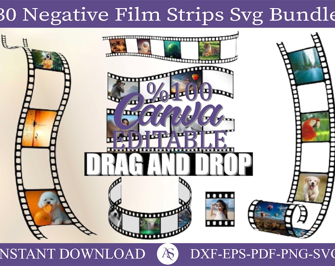 Negative Film Strips, Film Strip Template, Film Strip Photo Frame ...