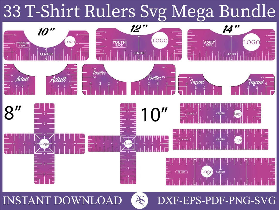 T-shirt Alignment Tool Svg, Tshirt Ruler Svg, T-shirt Placement Guide ...