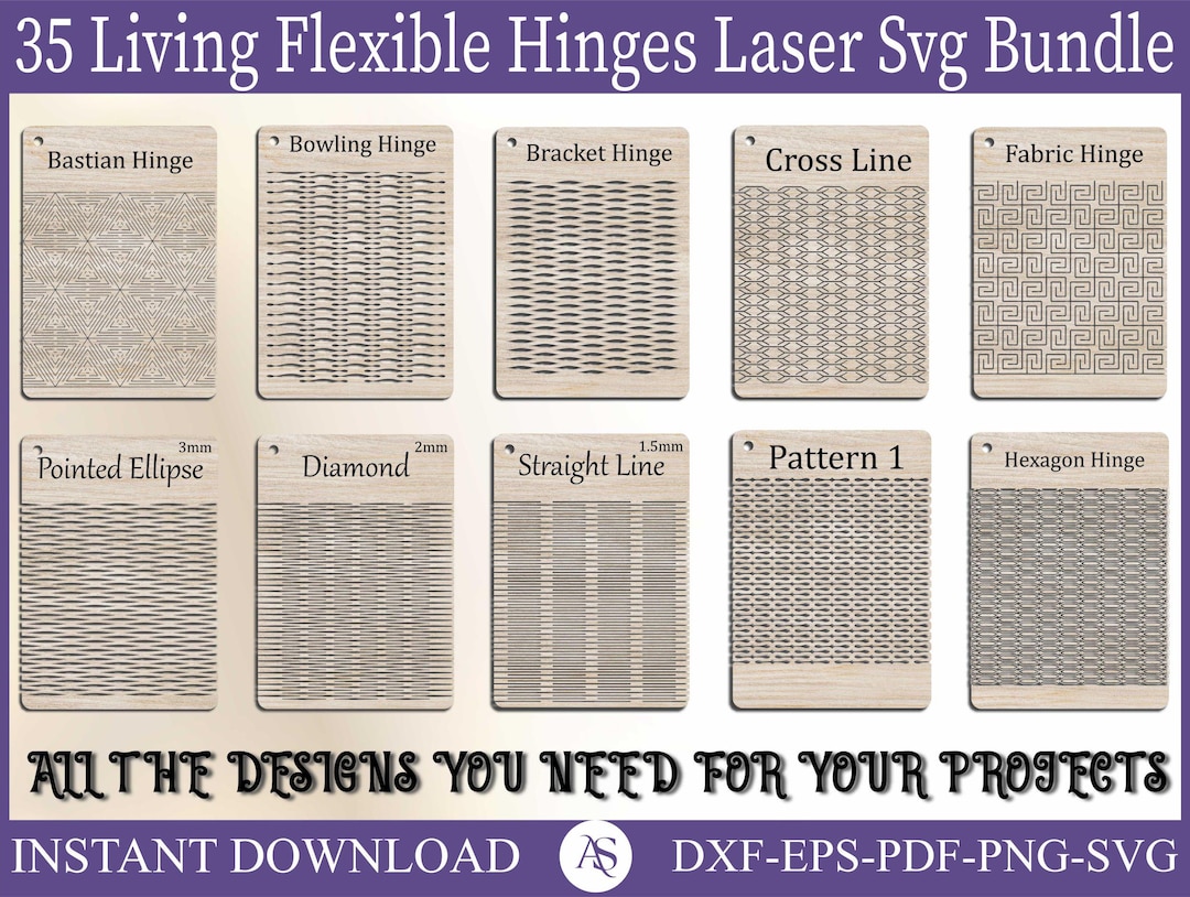 35 Flexible Living Hinges Laser Cut Files, Flexible Laser Cut Patterns ...