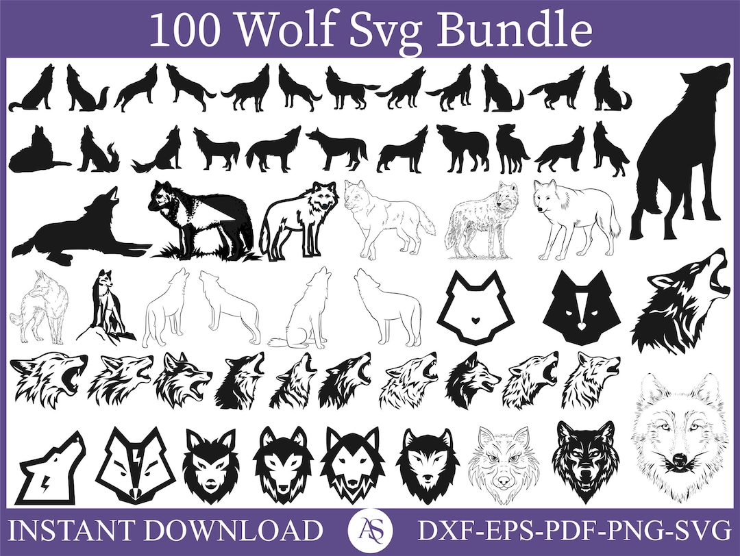 Wolf SVG Bundle, Wolf Svg, Wolf Png Bundle, Wolf Clipart, Wolf Cut ...
