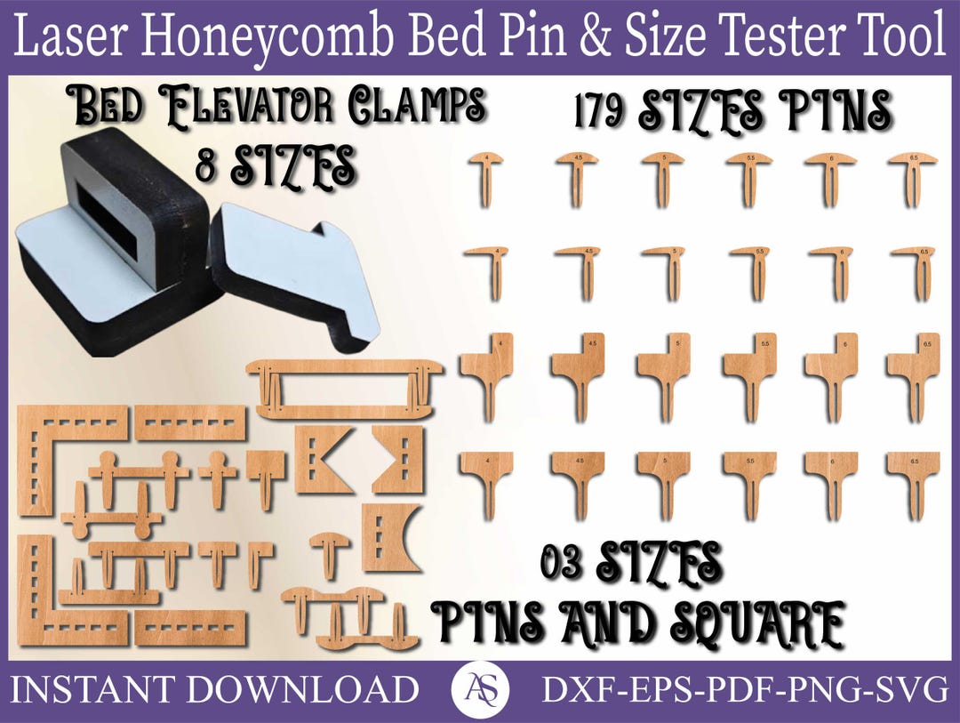 Laser Honeycomb Bed Pin + Size Test Tool, Laser Anti-flashback Hold ...