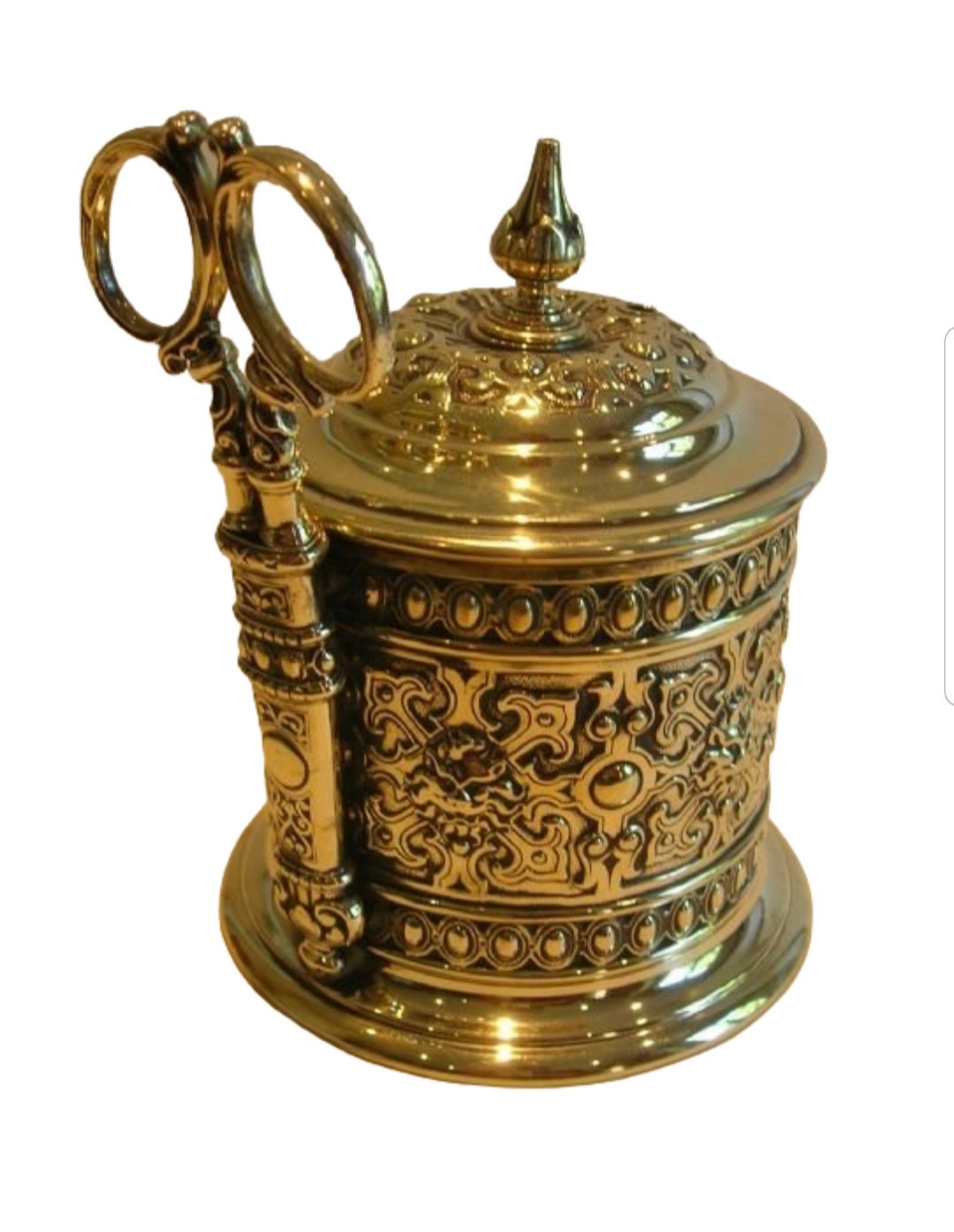 Large Antique English Brass String Box / Dispenser With Scissors - Etsy