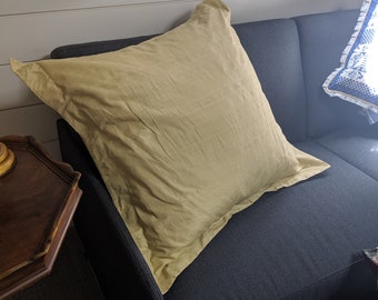 Designer Blue Euro Size Pillow Cover 24x24/26x26, Jacquard Silk Euro ...