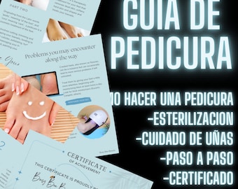 Guía De Aprendizaje Pedicura. Paso a Paso 2023, Incluye Ceriticado ...