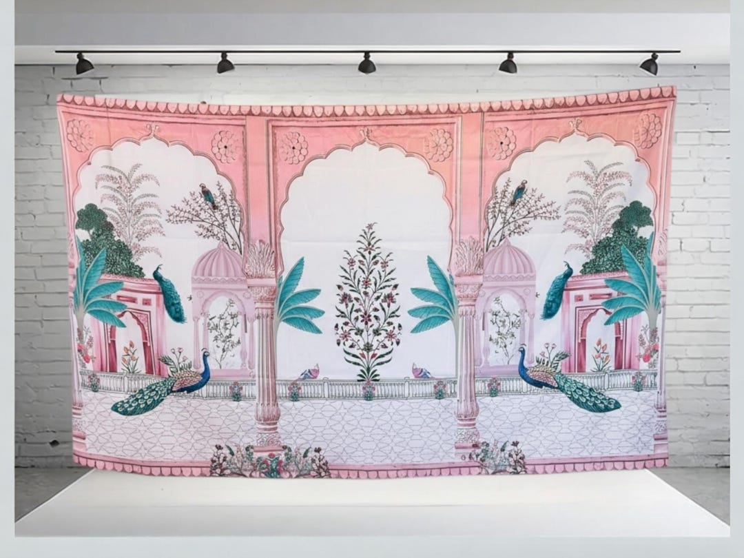 Traditional Indian Puja Backdrop Decor Seemantham-diwali Decoration ...