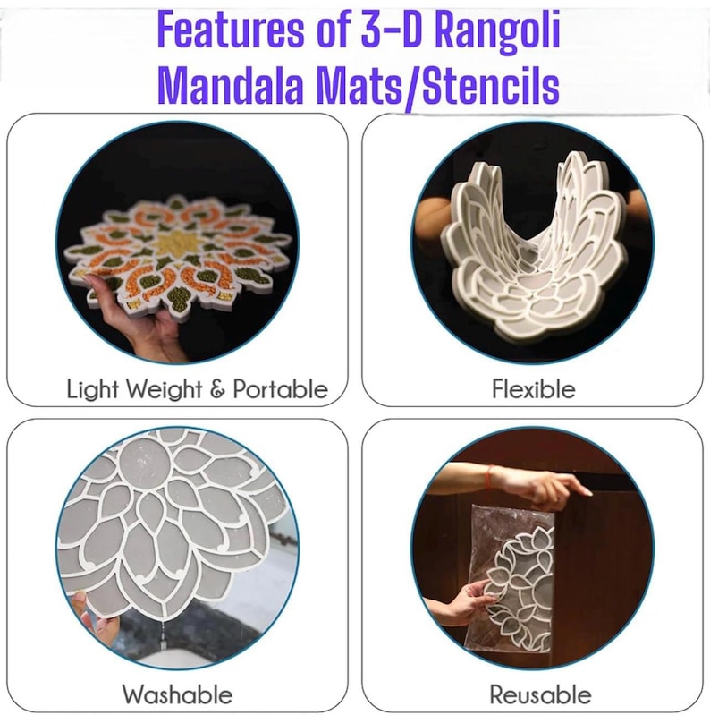 Floating Rangoli Set | Diwali Decor, Indian Housewarming Gift,rangoli ...