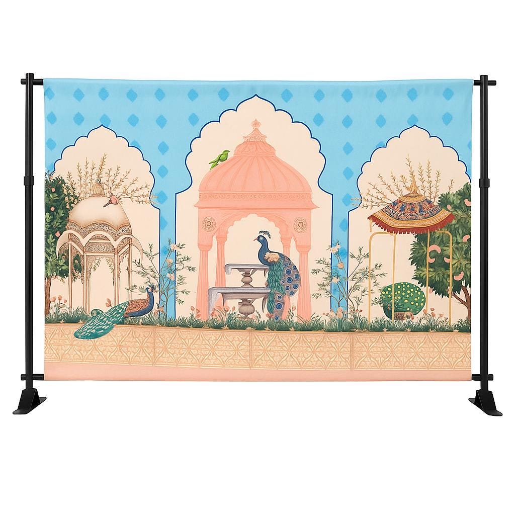 Traditional Indian Puja Backdrop Decor Seemantham-diwali Decoration ...