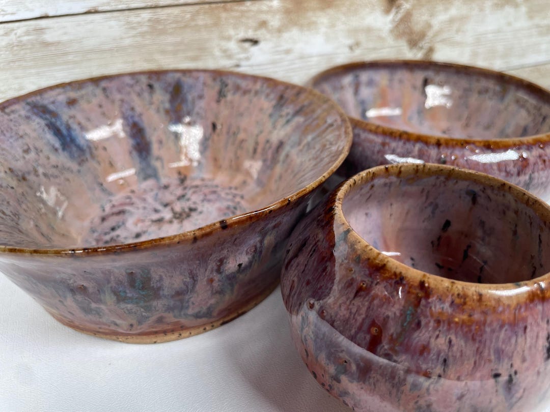 Handmade Pottery, Set of Bowls - Etsy