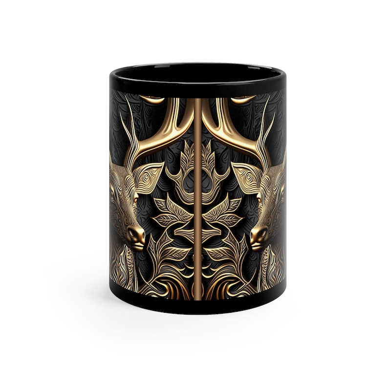 3D Leather Tooled Effect Deer Hunter Coffee Mug Gift Hunting Gifts for ...