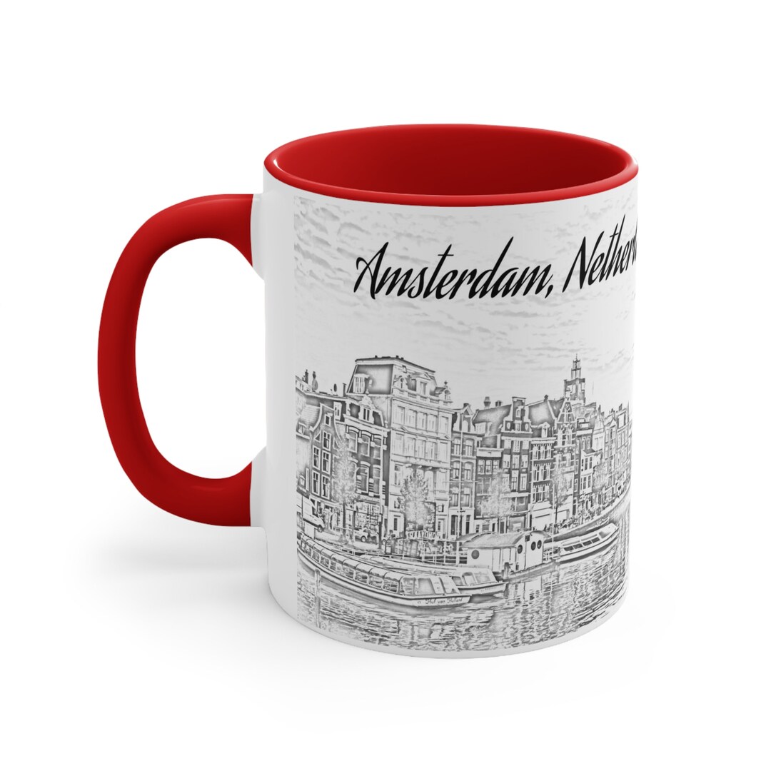 Amsterdam Netherlands Pencil Drawing Coffee Mug 11oz - Etsy