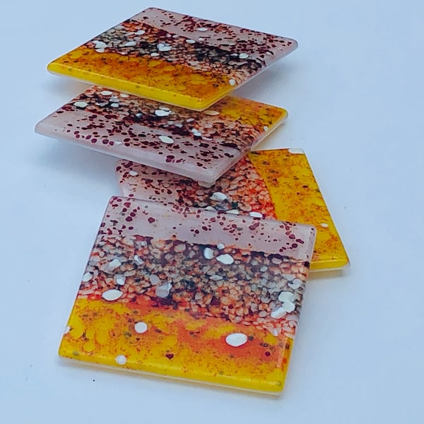Fused Glass Coasters - Etsy