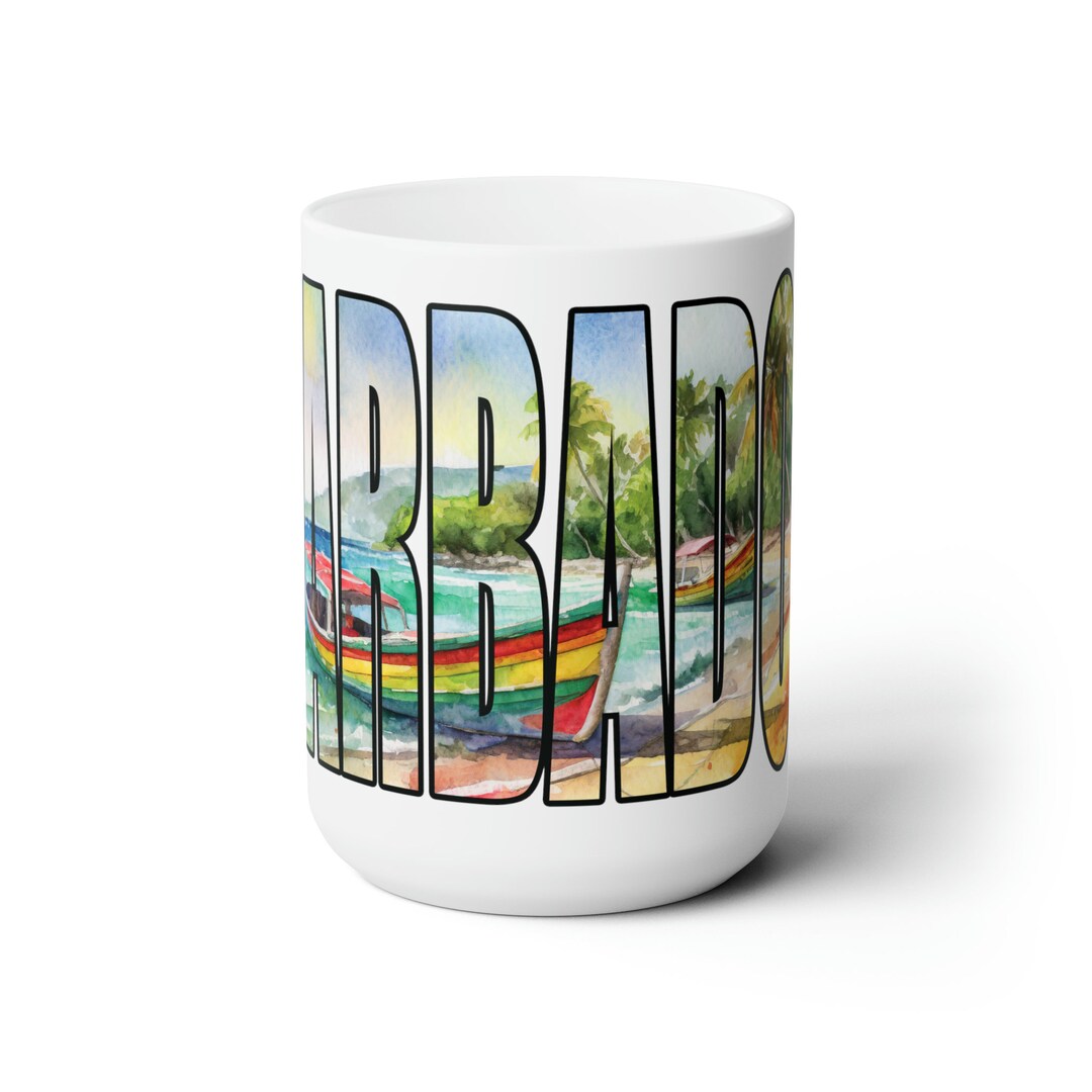 Barbados Tropical Beach Scene Coffee Mug Great Gift for Cruise Parents ...