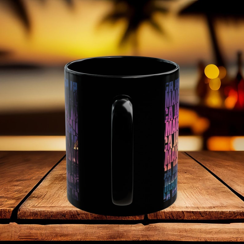JAMAICA JAMAICA JAMAICA Coffee Mug Dynamic Caribbean Vibrant Sunset ...