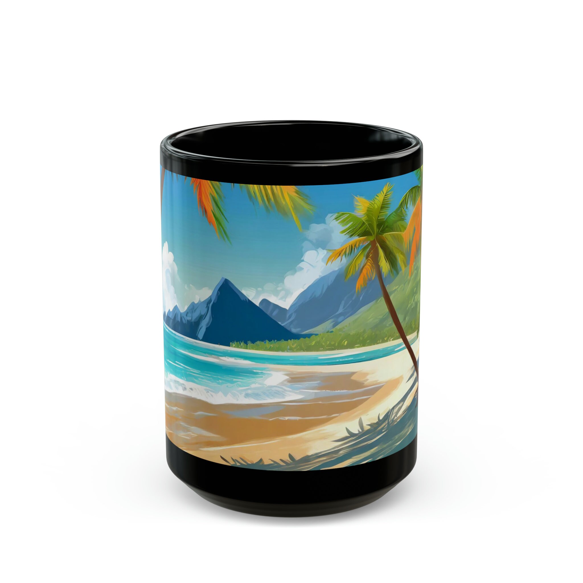Artistic Caribbean Coffee Mug Island Art West Indies Gift for Parents ...