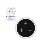 10pcs Tooth Gem Metal Silver Plated Rounded Star Metal 3mm Flatback ...