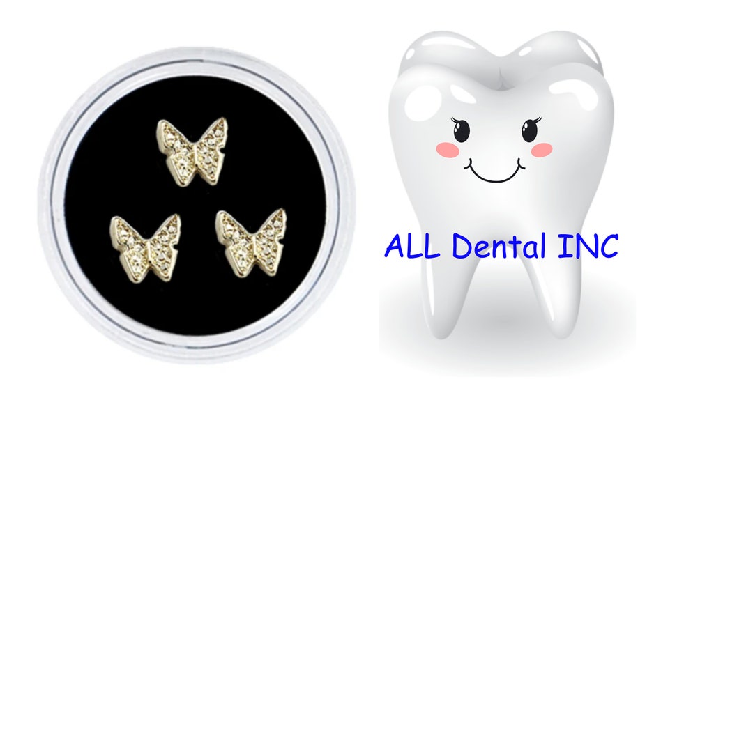 Butterfly Dental Teeth Crystal Ornament Tooth Gems/ Fashion Teeth Gems ...