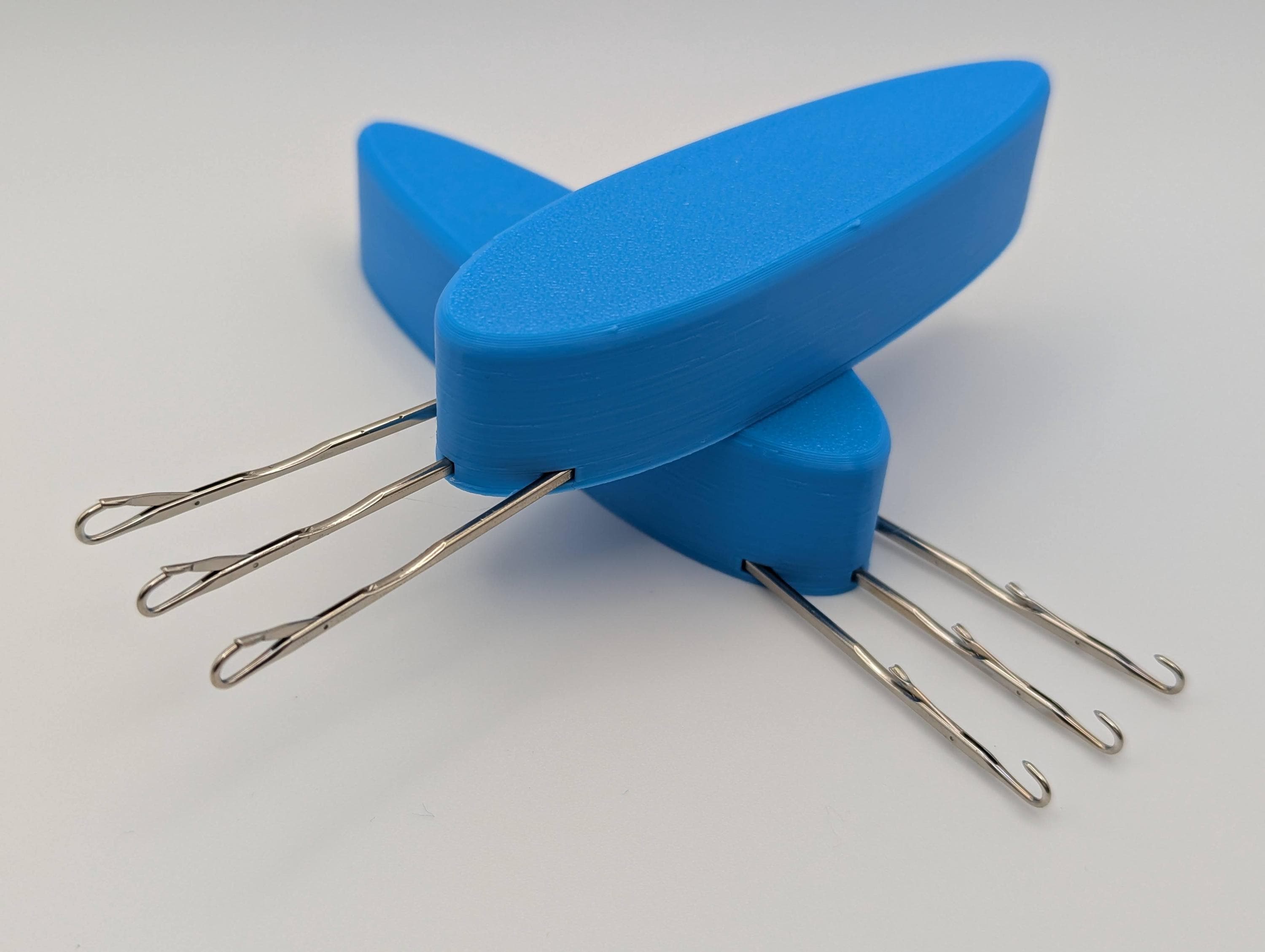 Cordelia I-cord Tool: BLUE Three Needle Hand Tool, Knit Crochet Cord ...