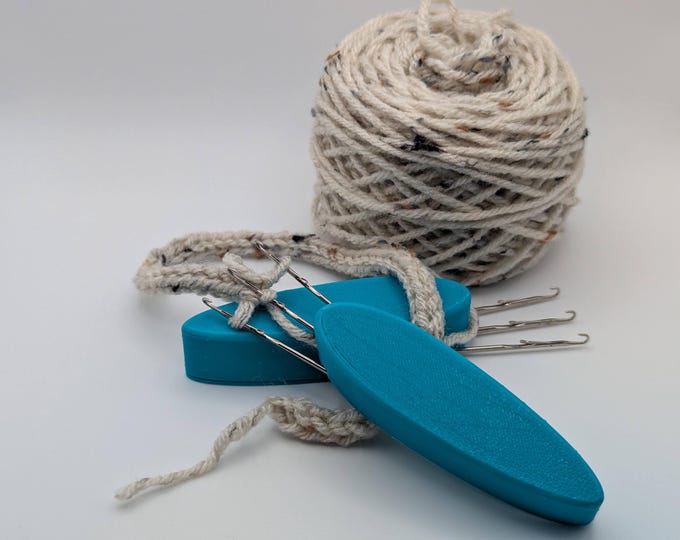 Cordelia I-cord Tool: TEAL Three Needle Hand Tool, Knit Crochet Cord ...