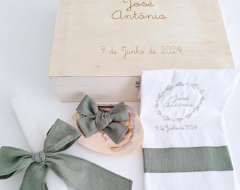 Personalized Handmade Baptism Box With Engraved Name | Baptism Shawl ...