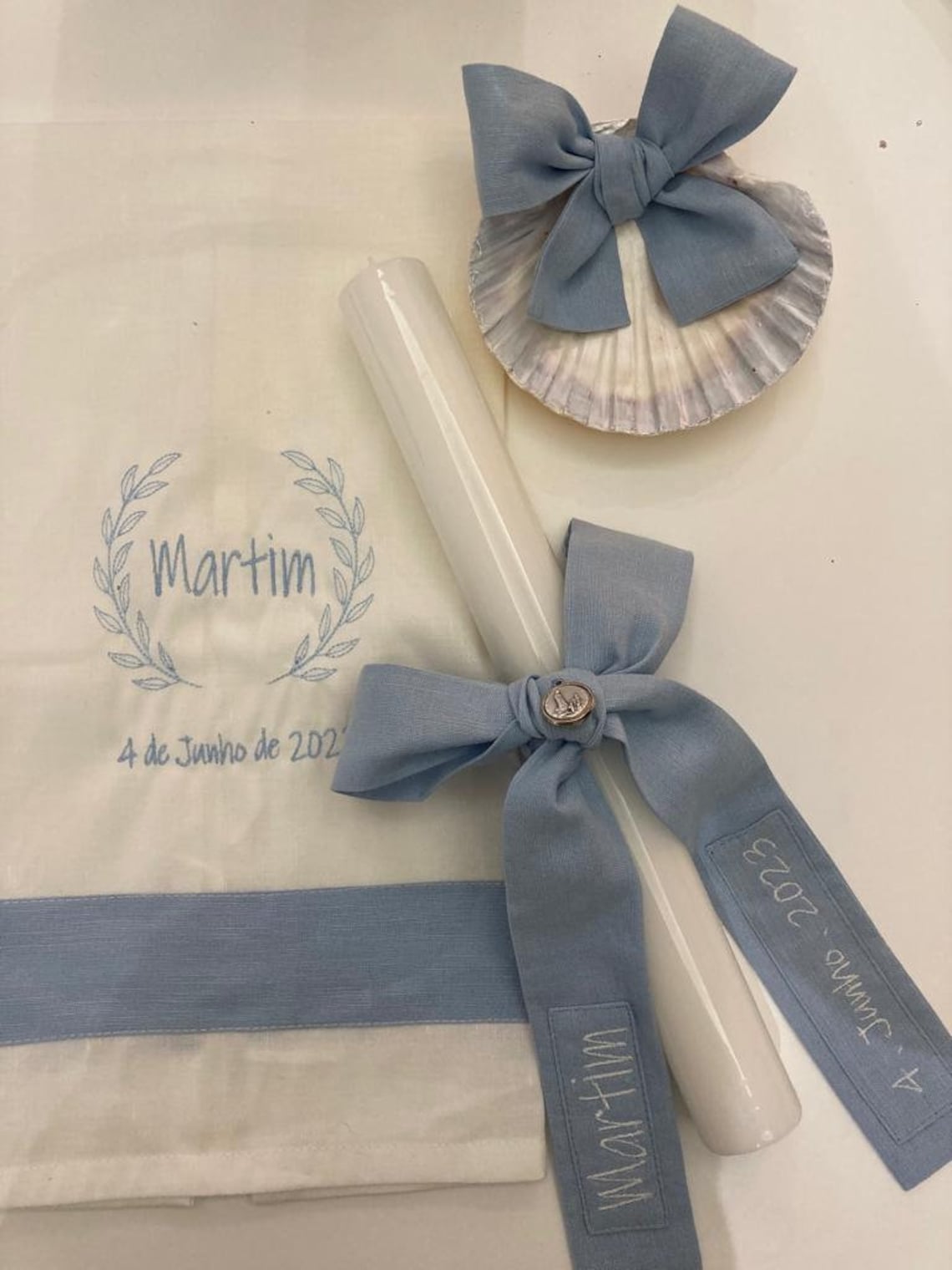 Personalized Handmade Baptism Box With Engraved Name | Baptism Shawl ...