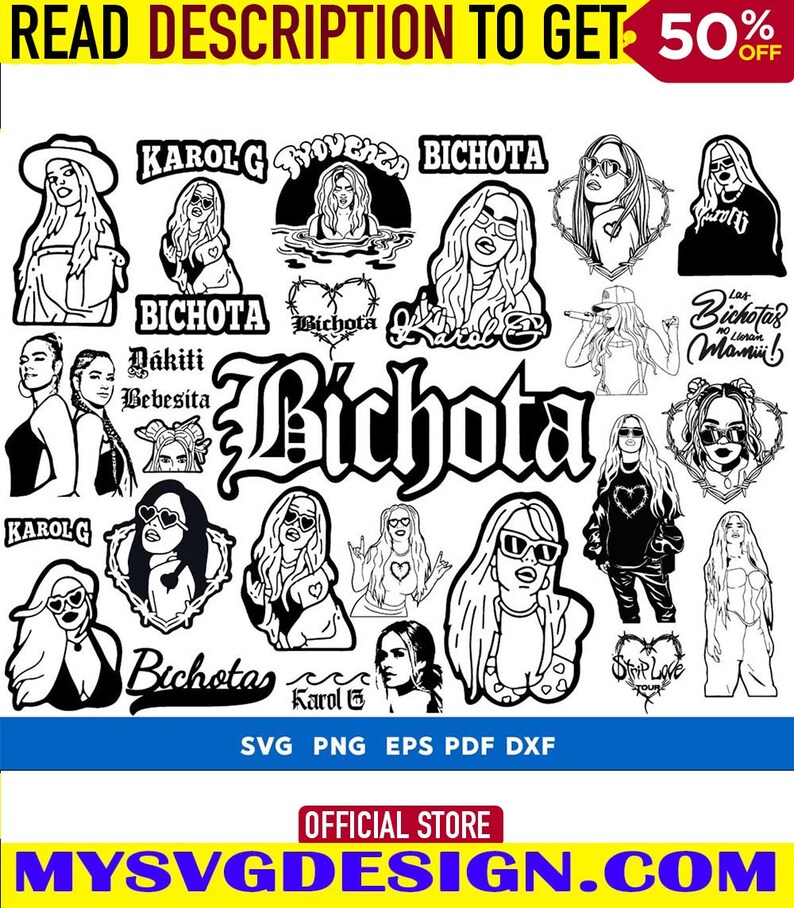 200 Karol G Svg Bundle Layered Svg Cricut Cut Files - Etsy