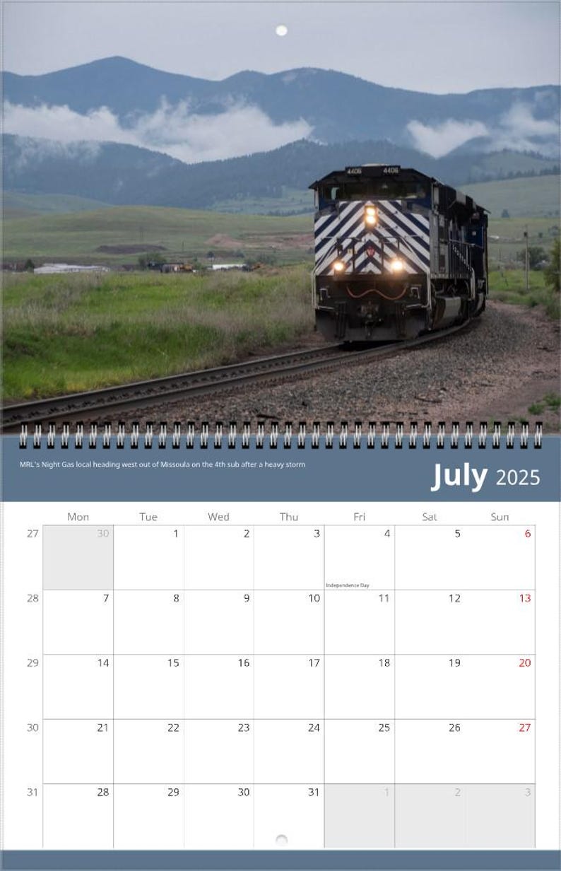 Montana Railroading 2025 Train Calendar - Etsy