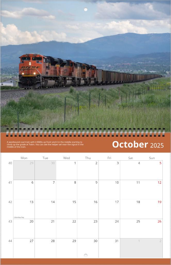 Montana Railroading 2025 Train Calendar - Etsy