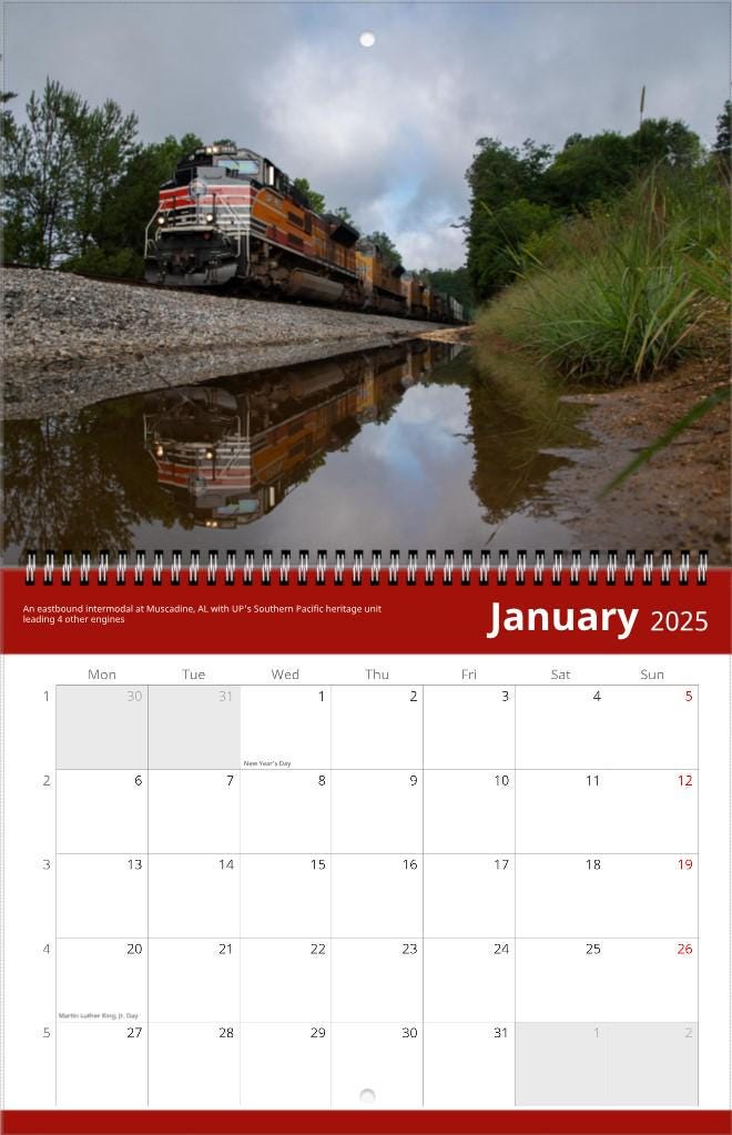 Alabama Railroading 2025 Train Calendar - Etsy