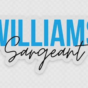 Logan Sargeant | Transparent | F1 Sticker | Williams Racing - Etsy