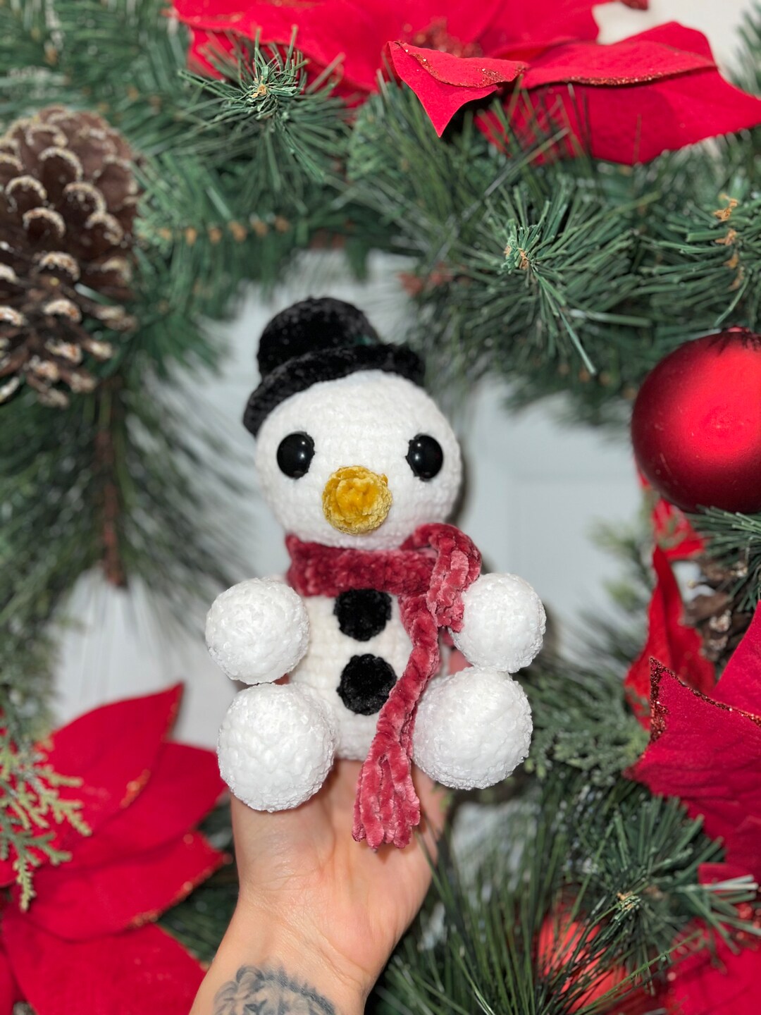 Snowman Plushie Handmade Plushie Christmas Plushie Snowman - Etsy