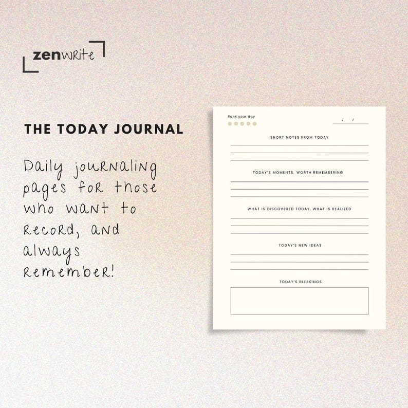 Daily Highlights Printable Journal Page for Cherished Memories - Etsy