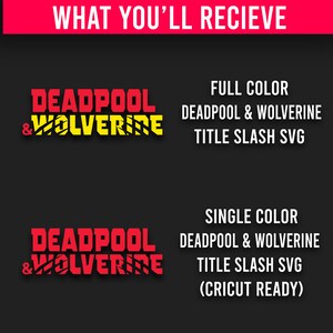 Deadpool & Wolverine (title) SVG / Vector / Marvel / Cricut Ready ...