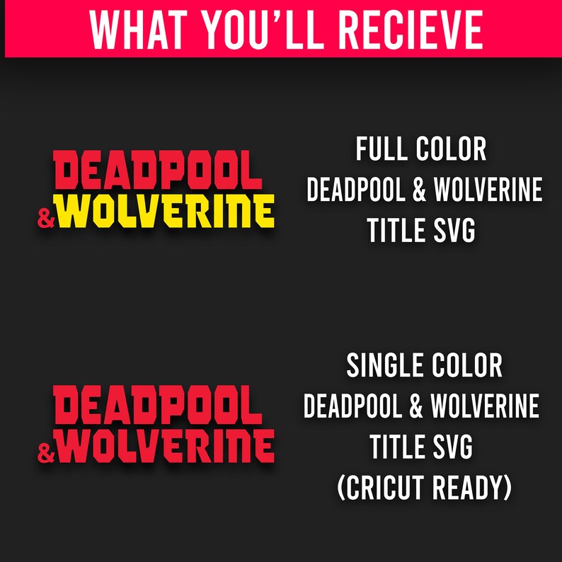 Deadpool & Wolverine (title) SVG / Vector / Marvel / Cricut Ready ...
