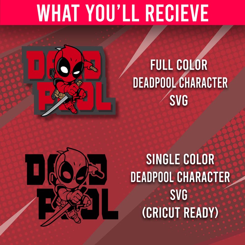 Deadpool Character SVG / Cricut Ready / Vector / Deadpool / Wolverine / Editable / Digital ...
