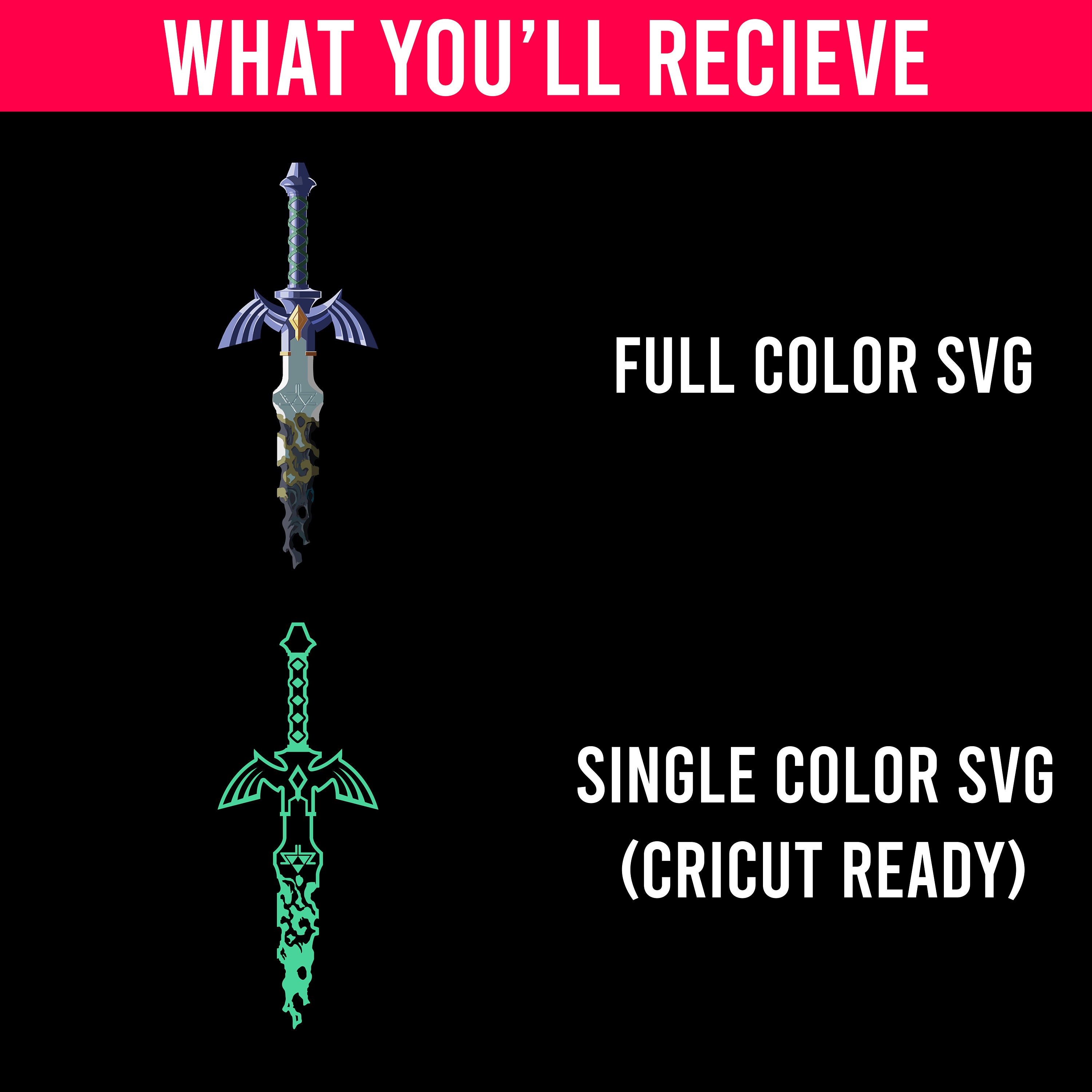 The Legend of Zelda: Tears of the Kingdom (broken Master Sword) SVG ...