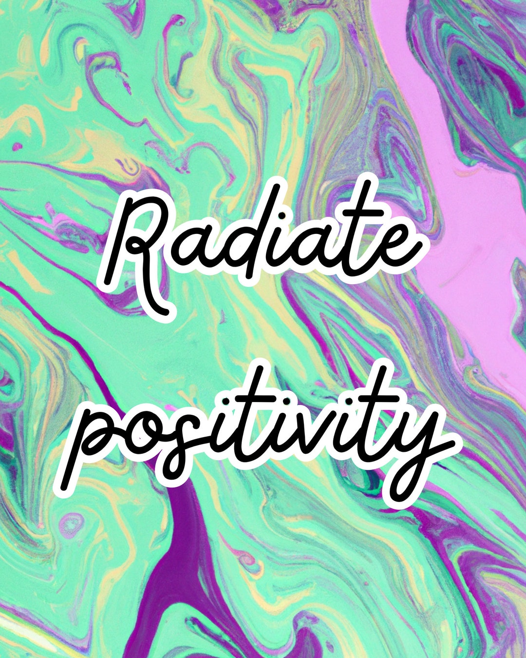 Radiate Positivity Wall Art 8 X 10 - Etsy