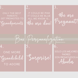 Spanish Pregnancy Announcement Box Baby Reveal Anuncio De Embarazo a La ...