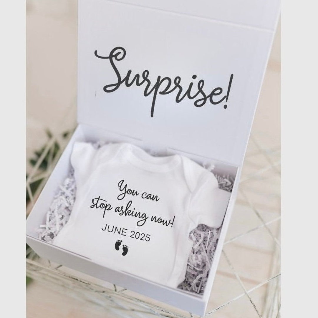 Pregnancy Announcement Gift Box, One More Grandchild to Adore ...