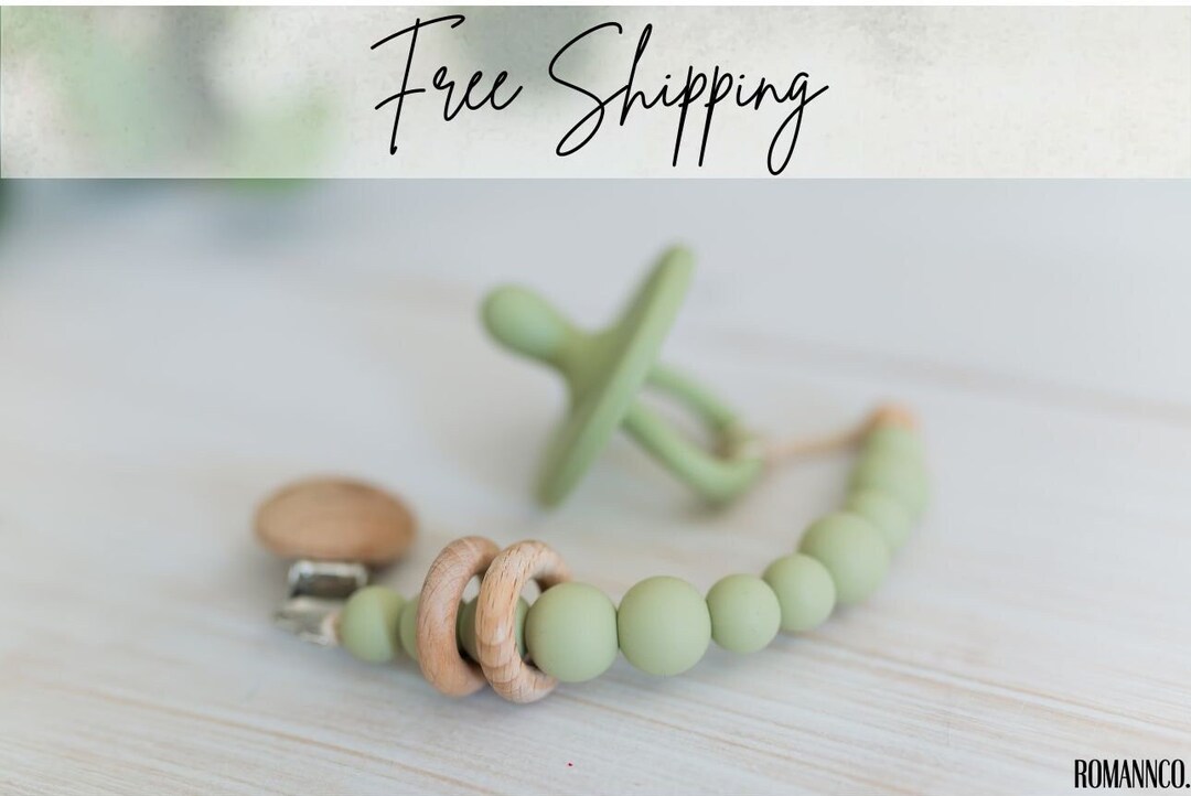 Pacifier Clip Sensory Clip Silicone Pacifier Clip Baby Registry Gift ...