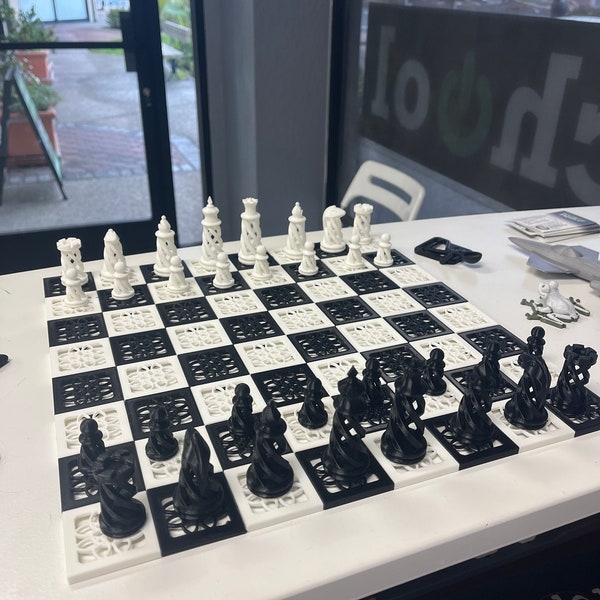 3d Printed Chess Set - Etsy