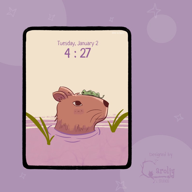 Capybara Animated Wallpaper - Animated Background - Cozy Capybara ...