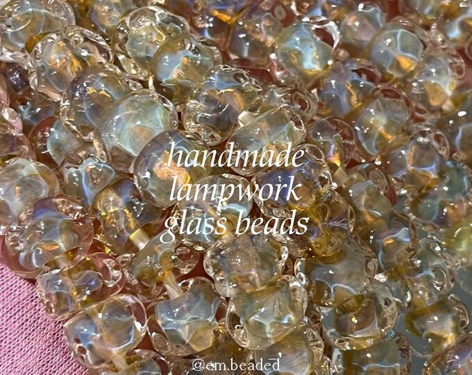 5/10pcs ⊹ 9mm Rainbow Forest Lampwork Glass Beads Set, Handmade Unique ...