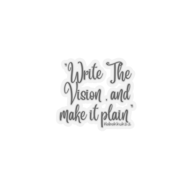 Bible Verse Kiss-cut Sticker| Scripture| Write the Vision and Make It ...