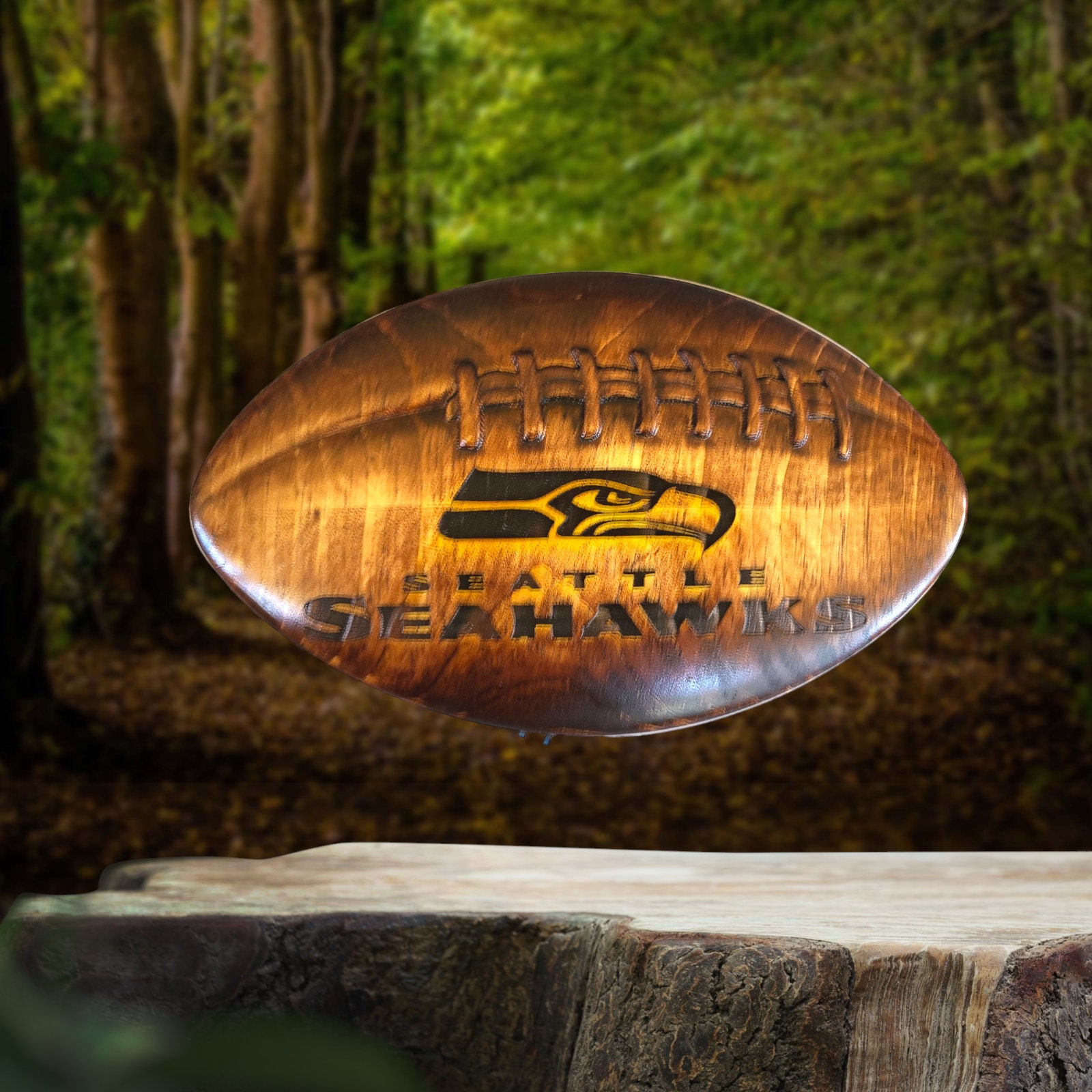 Seattle Seahawks Hand Crafted Football Plaque - Etsy