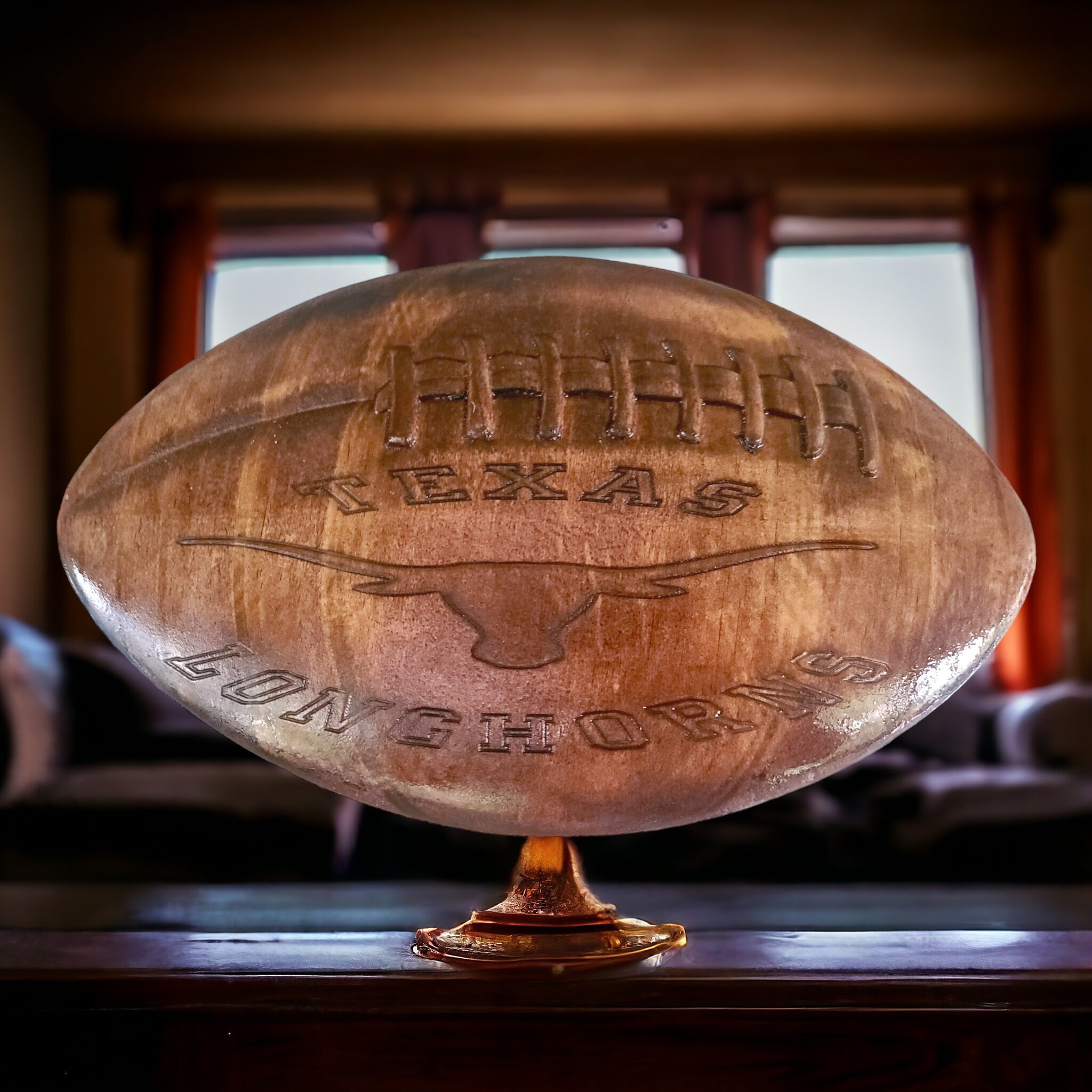 Texas Longhorns Hand Crafted Football Plaque - Etsy