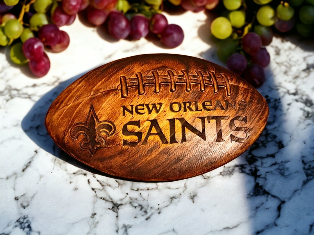 New Orleans Saints Hand Carved Football Plaque - Etsy