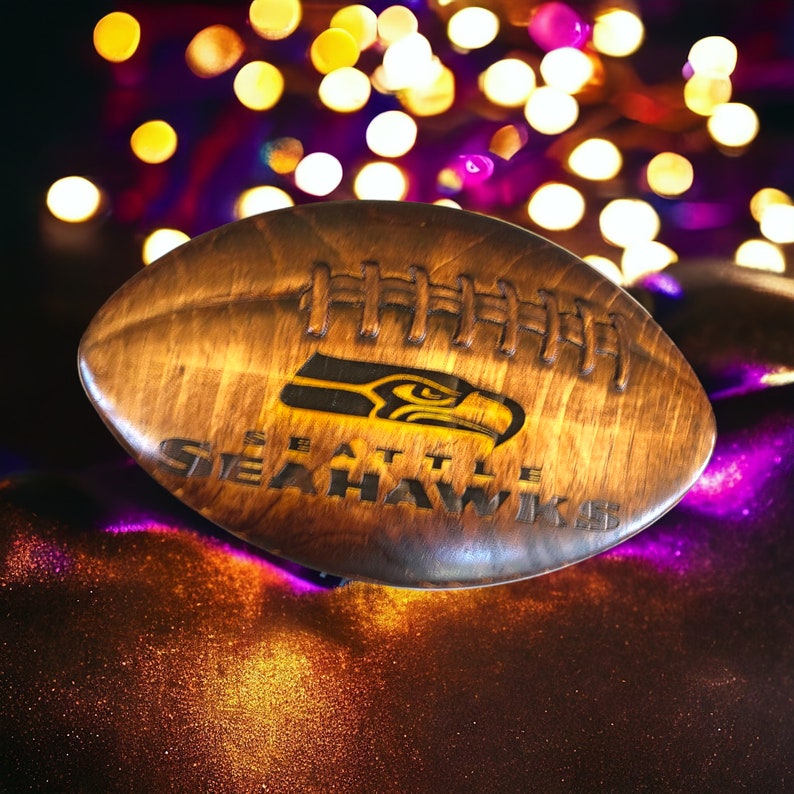 Seattle Seahawks Hand Crafted Football Plaque - Etsy