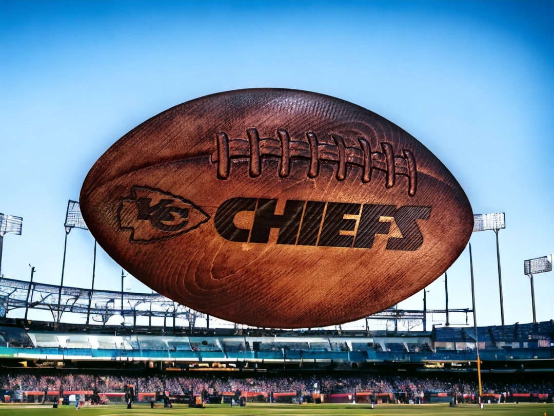 Kansas City Chiefs Hand Carved Football Plaque - Etsy