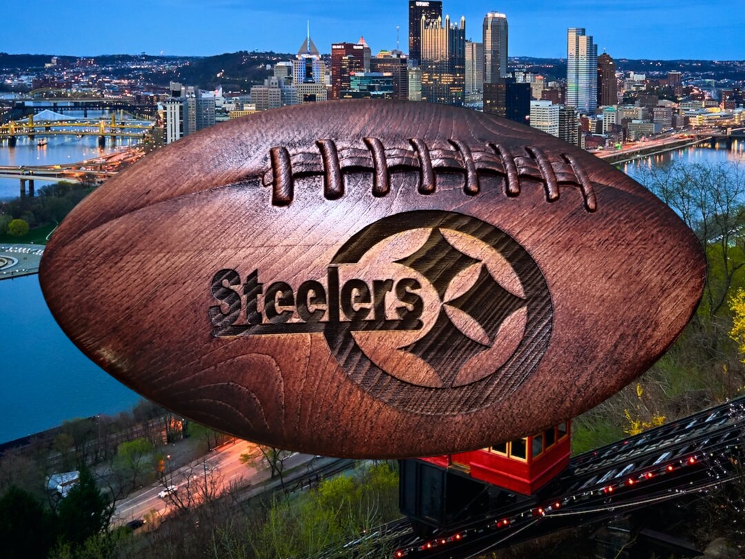 Pittsburgh Steelers Hand Carved Football Plaque - Etsy